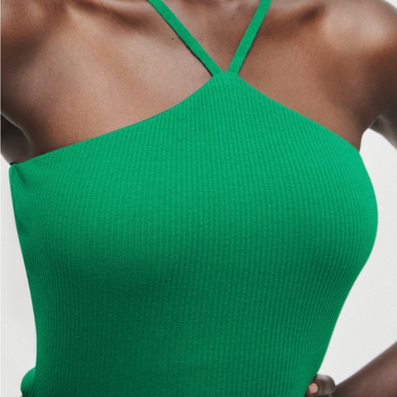 MTA Sport | Tops | Halter Rib Tank Top With Built In Bra | Poshmark